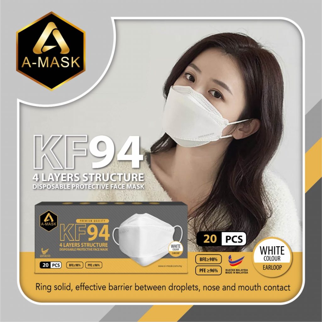 A-Mask KF94 Disposable Medical Face Mask – 3 Boxes (Adult 4 Ply 4 ...